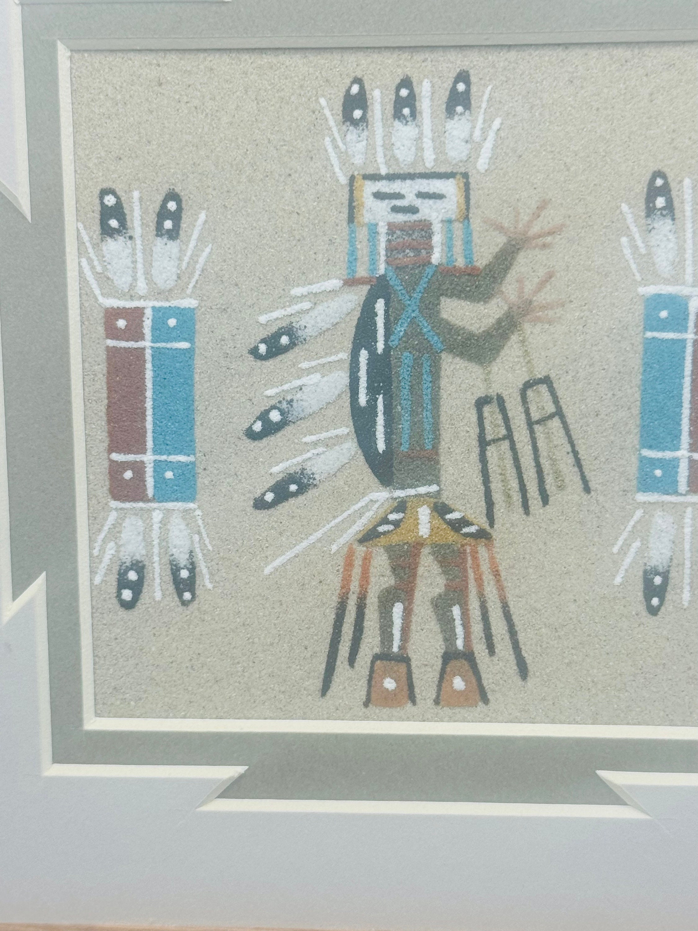 VERONICA BEGAY Navajo Indian Sand Wall Art Framed - Etsy