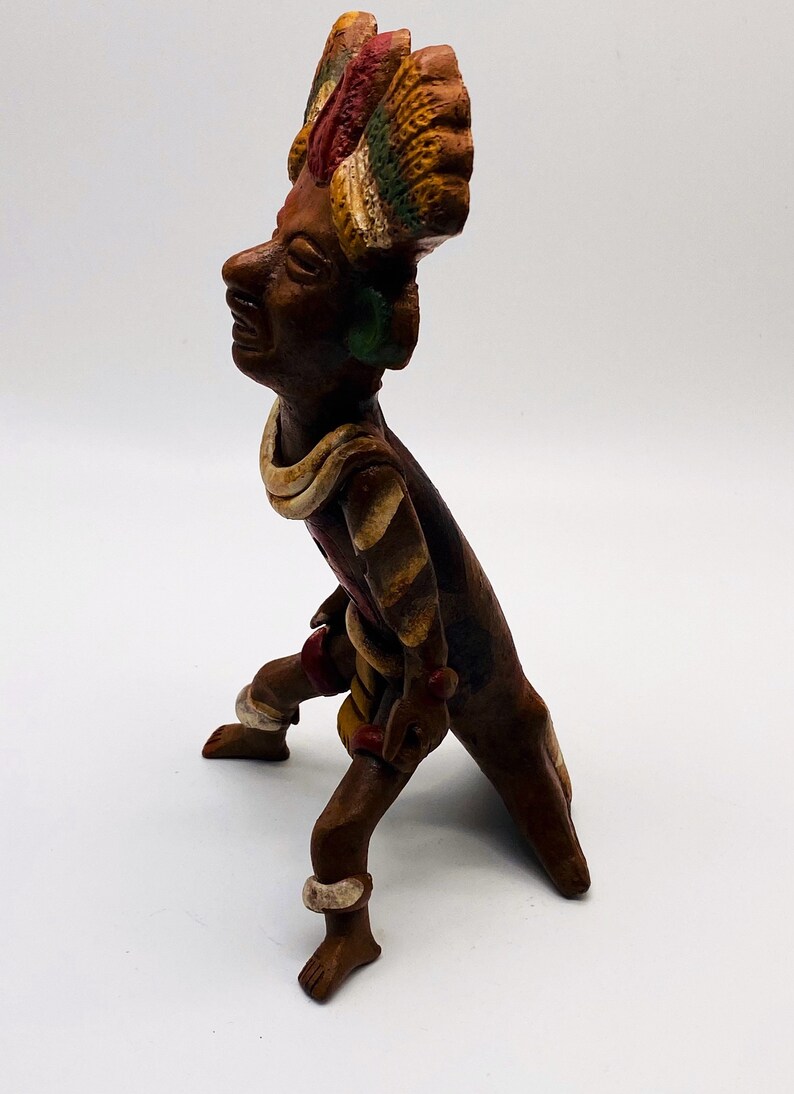 Large Aztec Maya Figurine Clay Whistle Ocarina Terra Cotta - Etsy