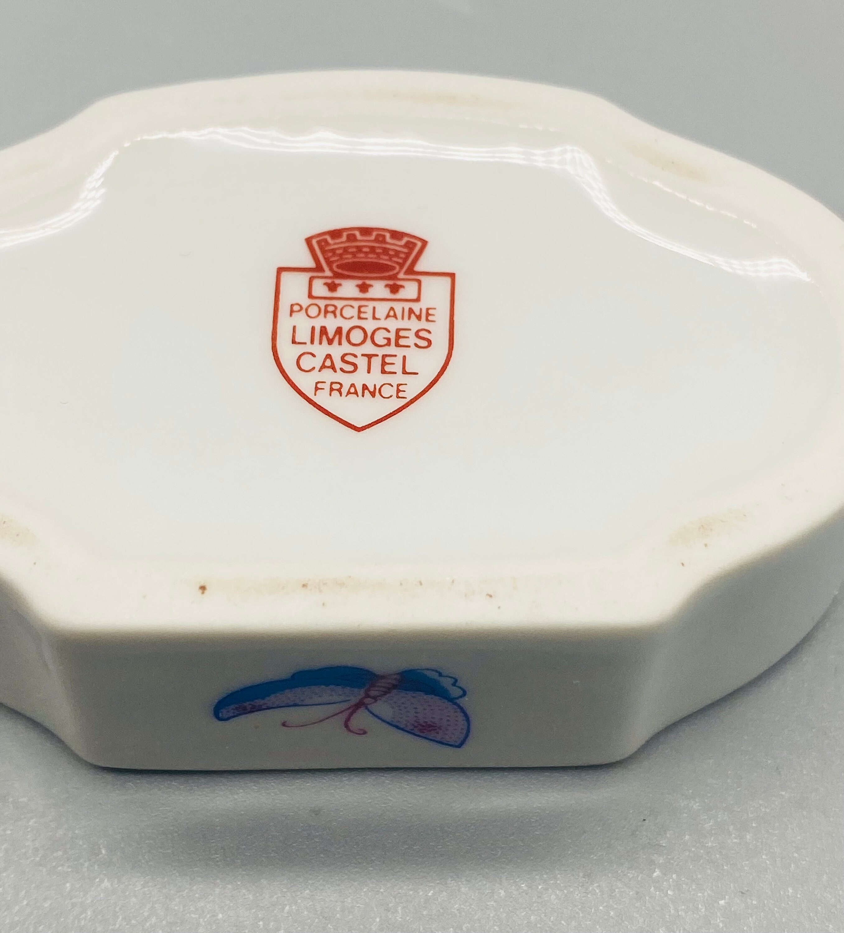 Vintage Castel Limoges France Hand Painted Trinketbox - Etsy