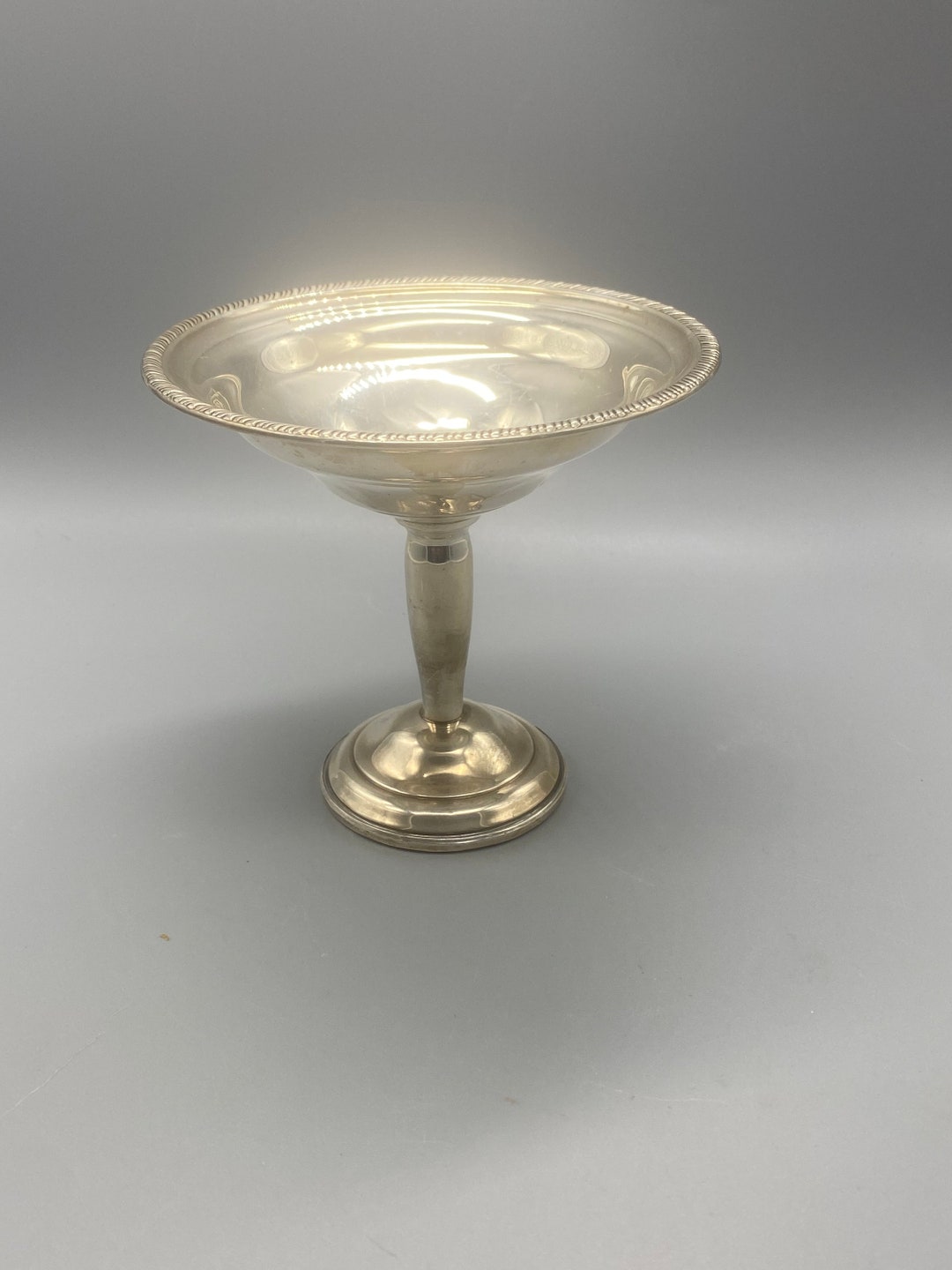 Vintage Weighted Sterling Silver Compote Candy Dish Cement Reinforced ...