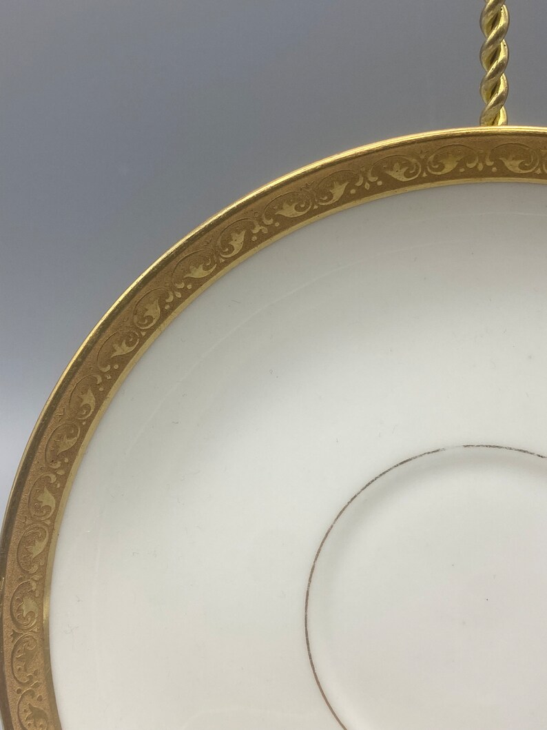 Antique Limoges France Old Abbey Double Handle Tea Cup& Saucer - Etsy