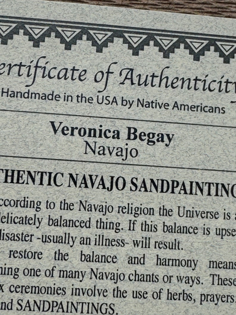 VERONICA BEGAY Navajo Indian Sand Wall Art Framed - Etsy