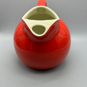 Vintage 1937 Hall’s Red Ball Water Pitcher W/ Ice Lip EXCELLENT ...