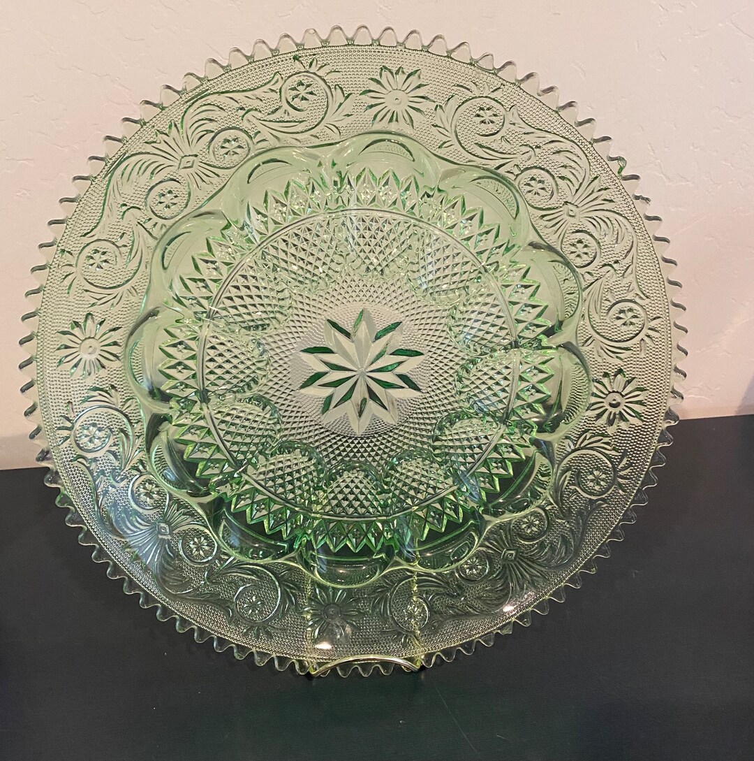 Vintage Duncan Miller Sandwich,egg Plate Saw Tooth Edge - Etsy