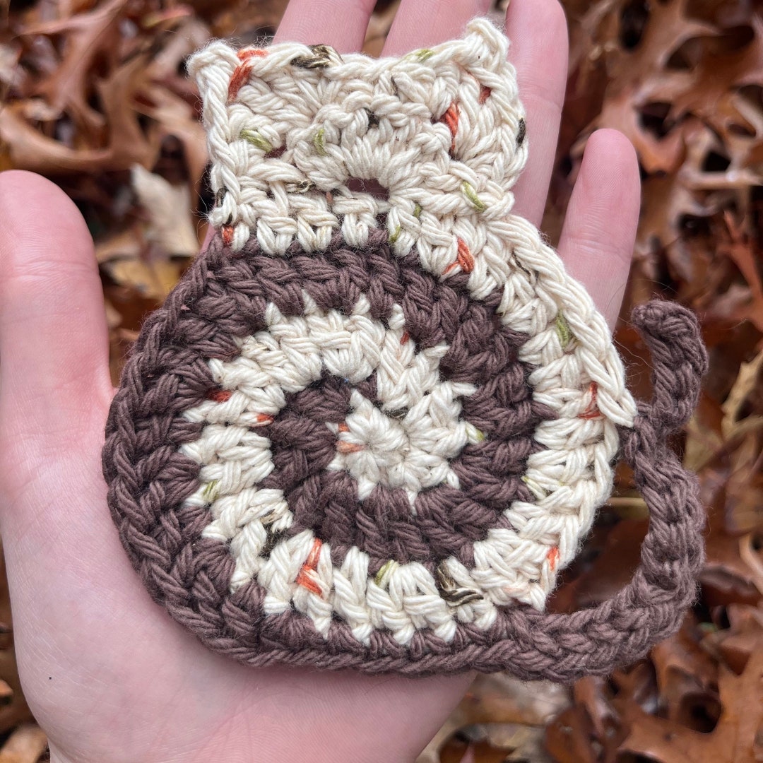 Crochet Swirly Cat Coasters- Cat Coasters- Cute Coasters - Etsy