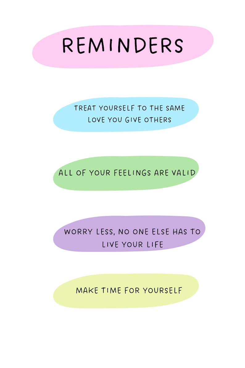 Mental Health Reminder Wall Art - Etsy