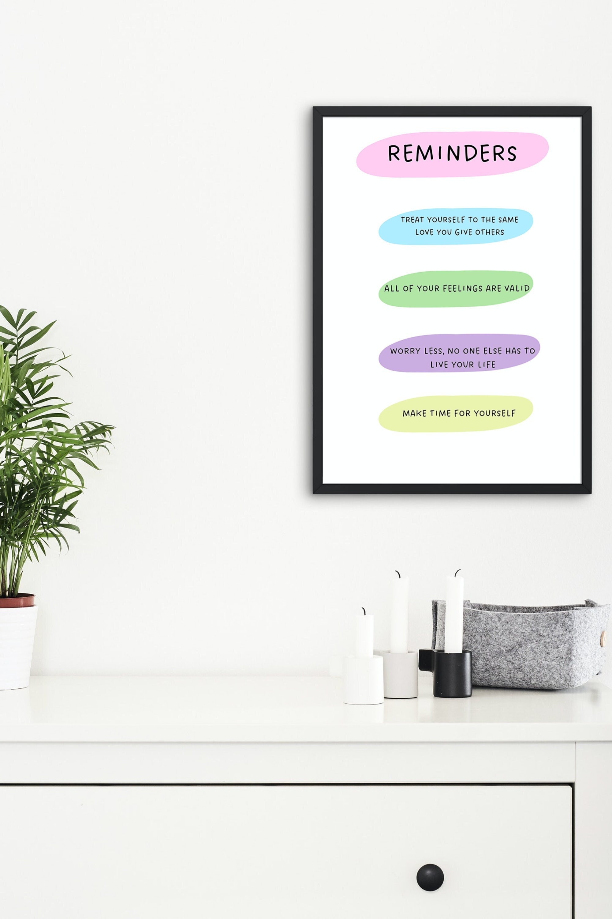 Mental Health Reminder Wall Art - Etsy