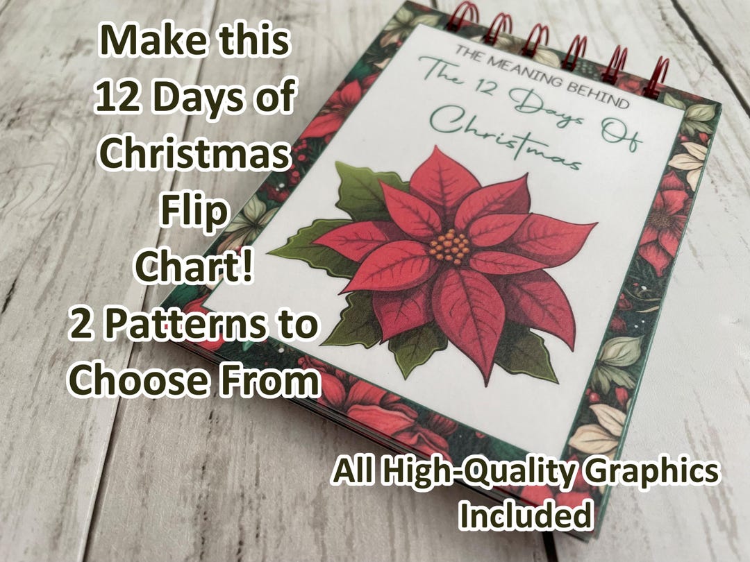 12 Days of Christmas Flipchart Tutorial: Poinsettia & Stripes (digital ...