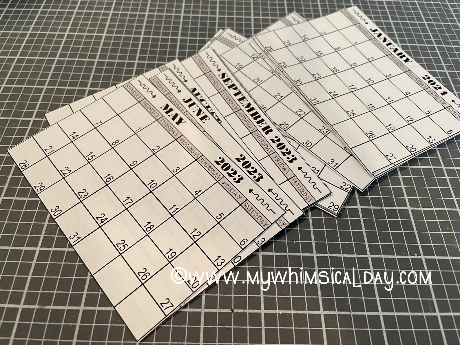 Calendar and 3 X 5 Notepad Folio Tutorial: Blank Printable Calendars ...