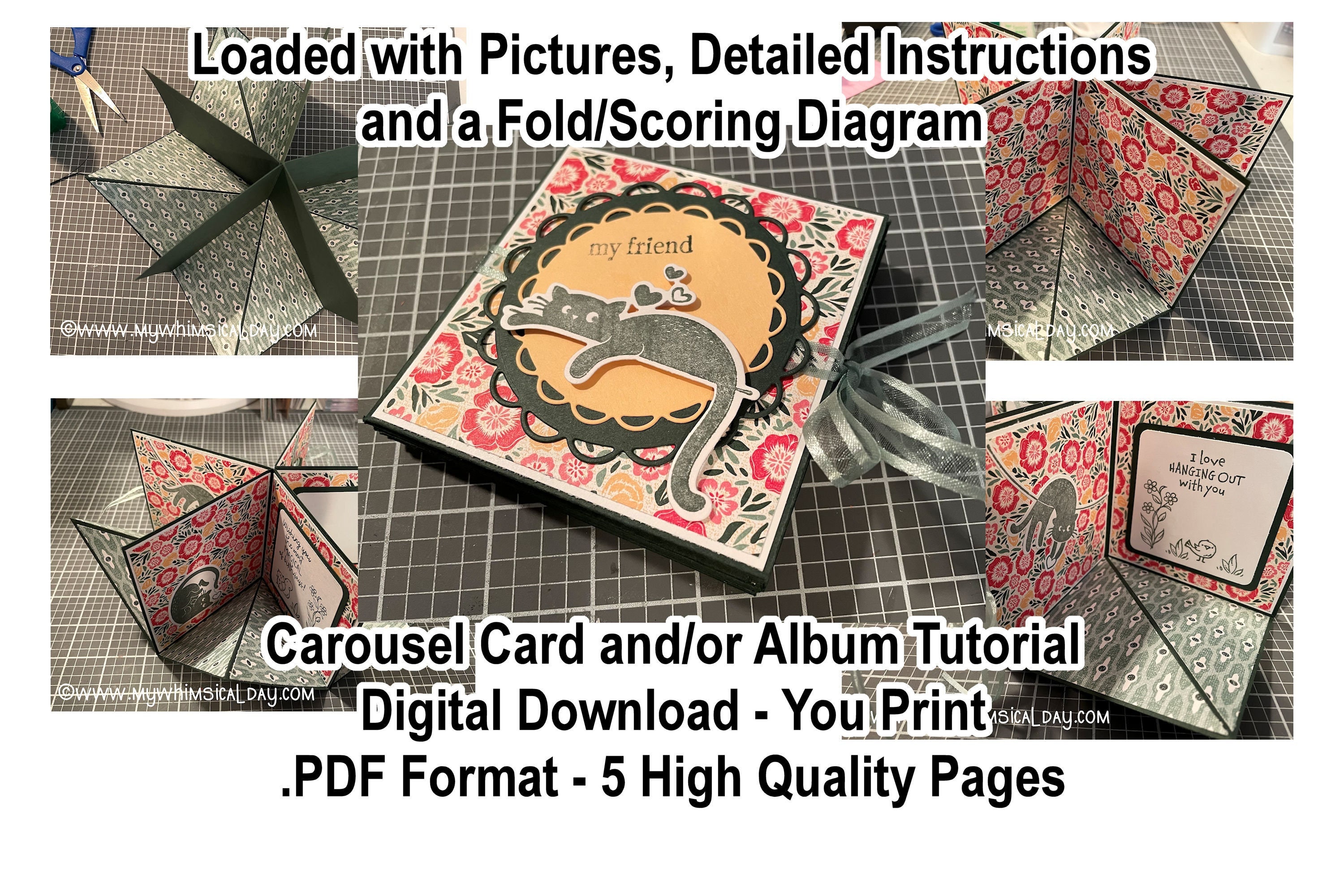 Carousel Card Tutorial, 4" X 4" Size, Digital Download, Stampin' Up ...