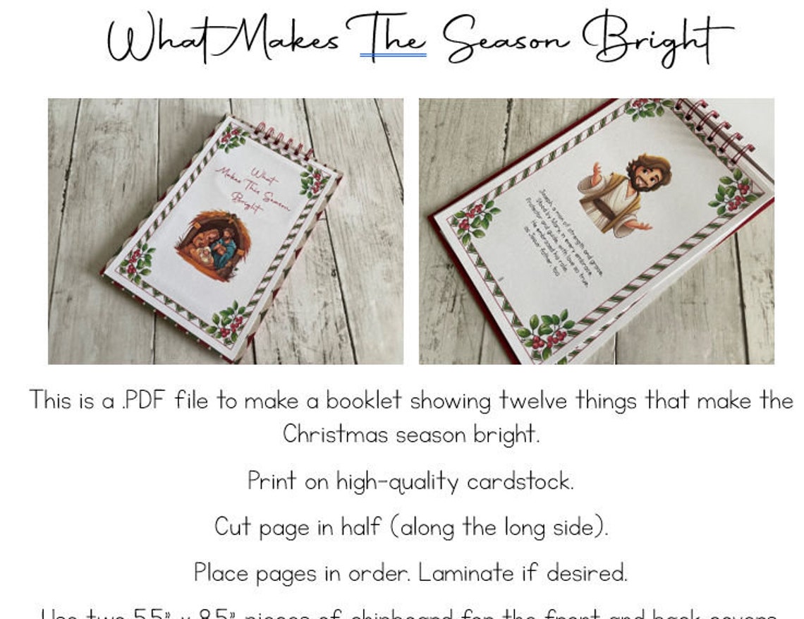 Christmas Flip Book DIY Tutorial: Nativity Scene (PDF & PNG) - Etsy