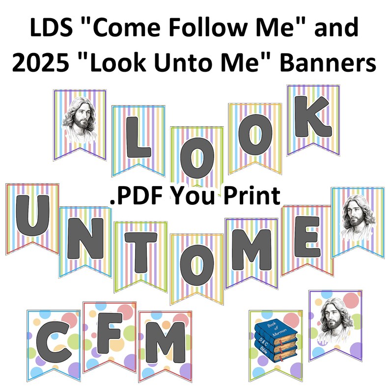LDS 'come Follow Me' & 'look Unto Me' Banners: 2025 Youth Theme ...