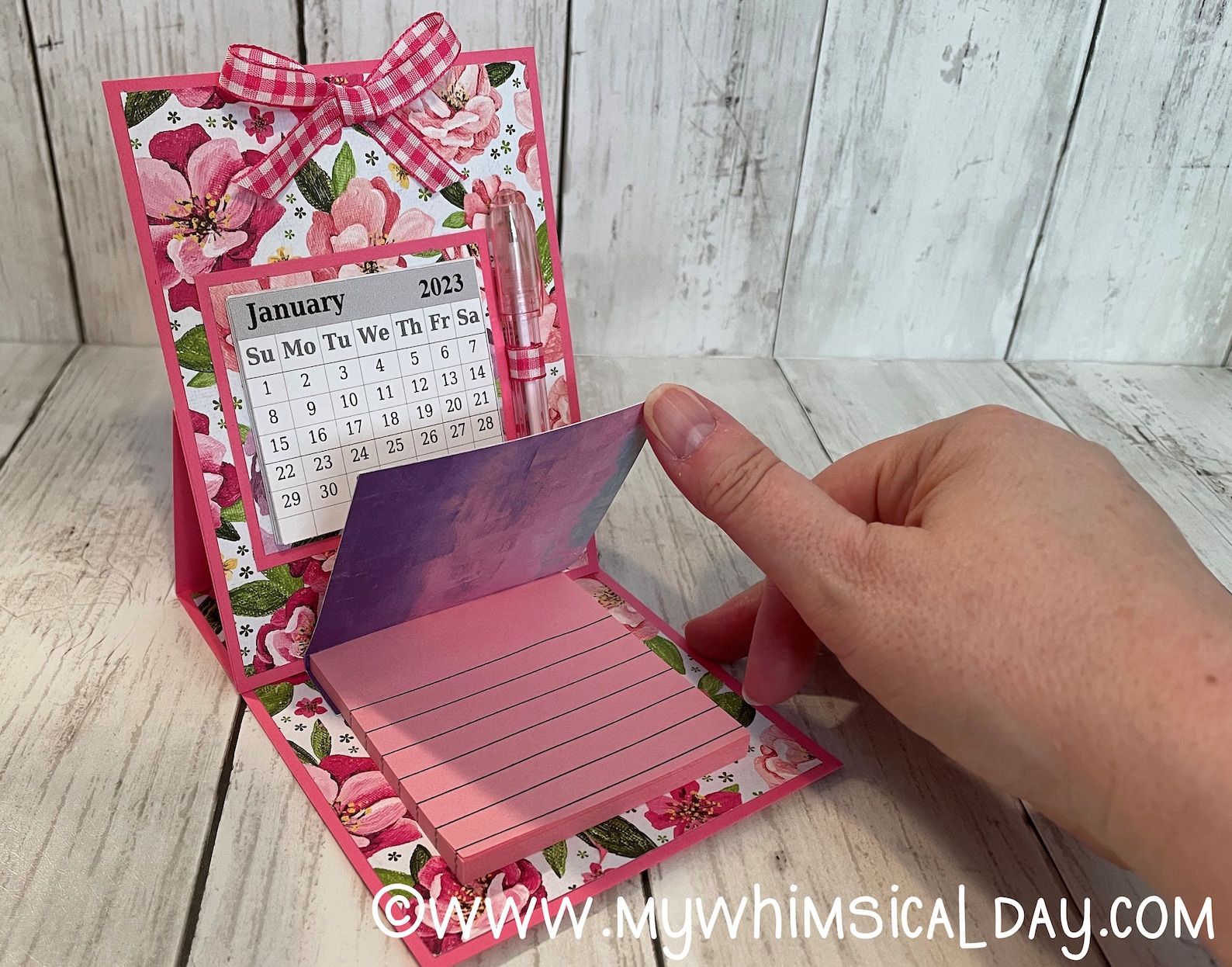 Sticky Note Calendar Easel Stand Tutorial: Paper Craft (digital ...