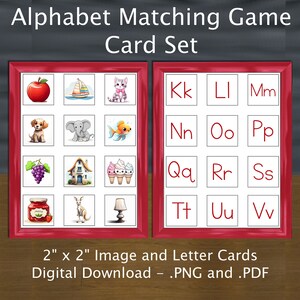 Alphabet Match Game | Letter and Picture Matching Game | Learning Game ...