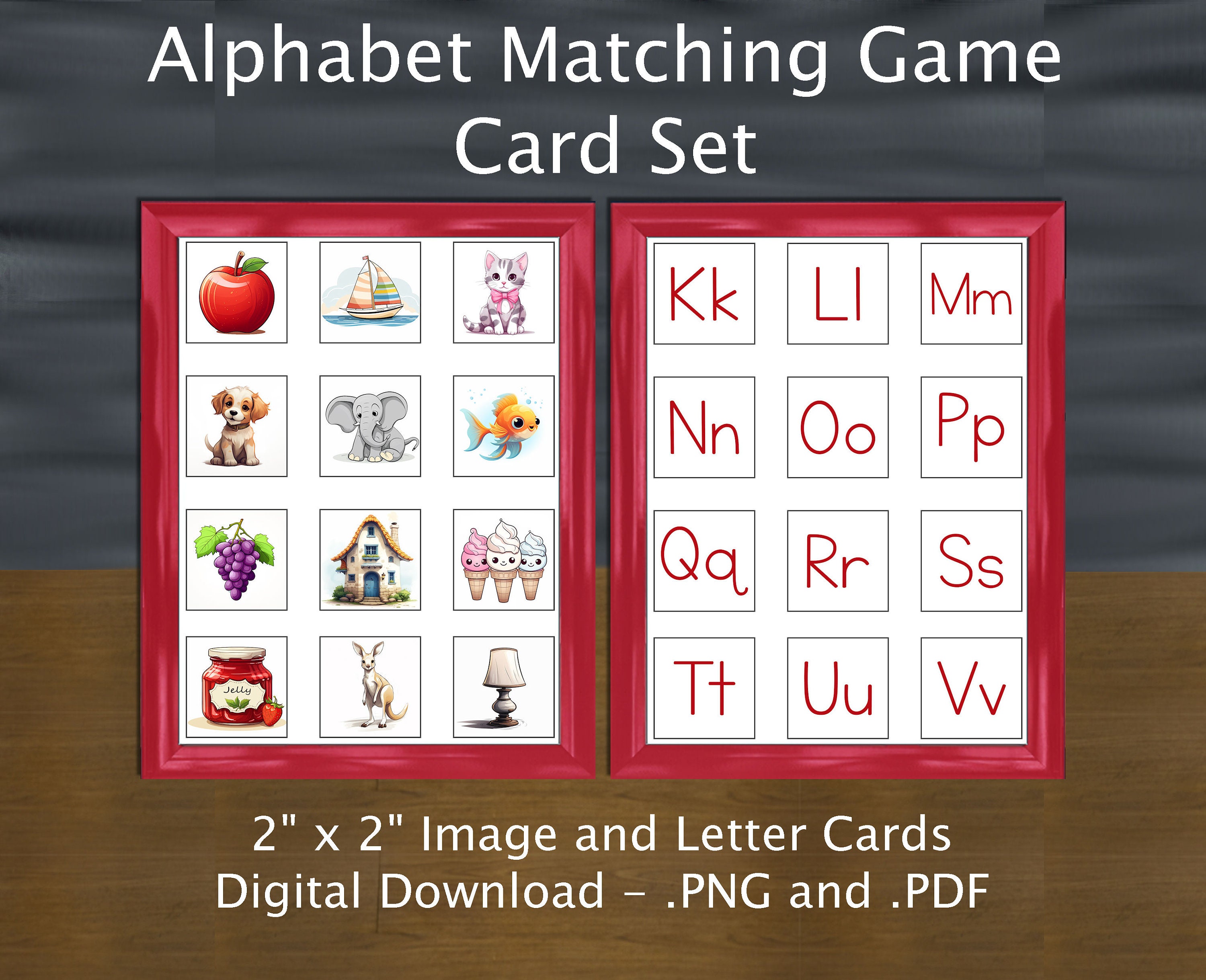 Alphabet Match Game | Letter and Picture Matching Game | Learning Game ...