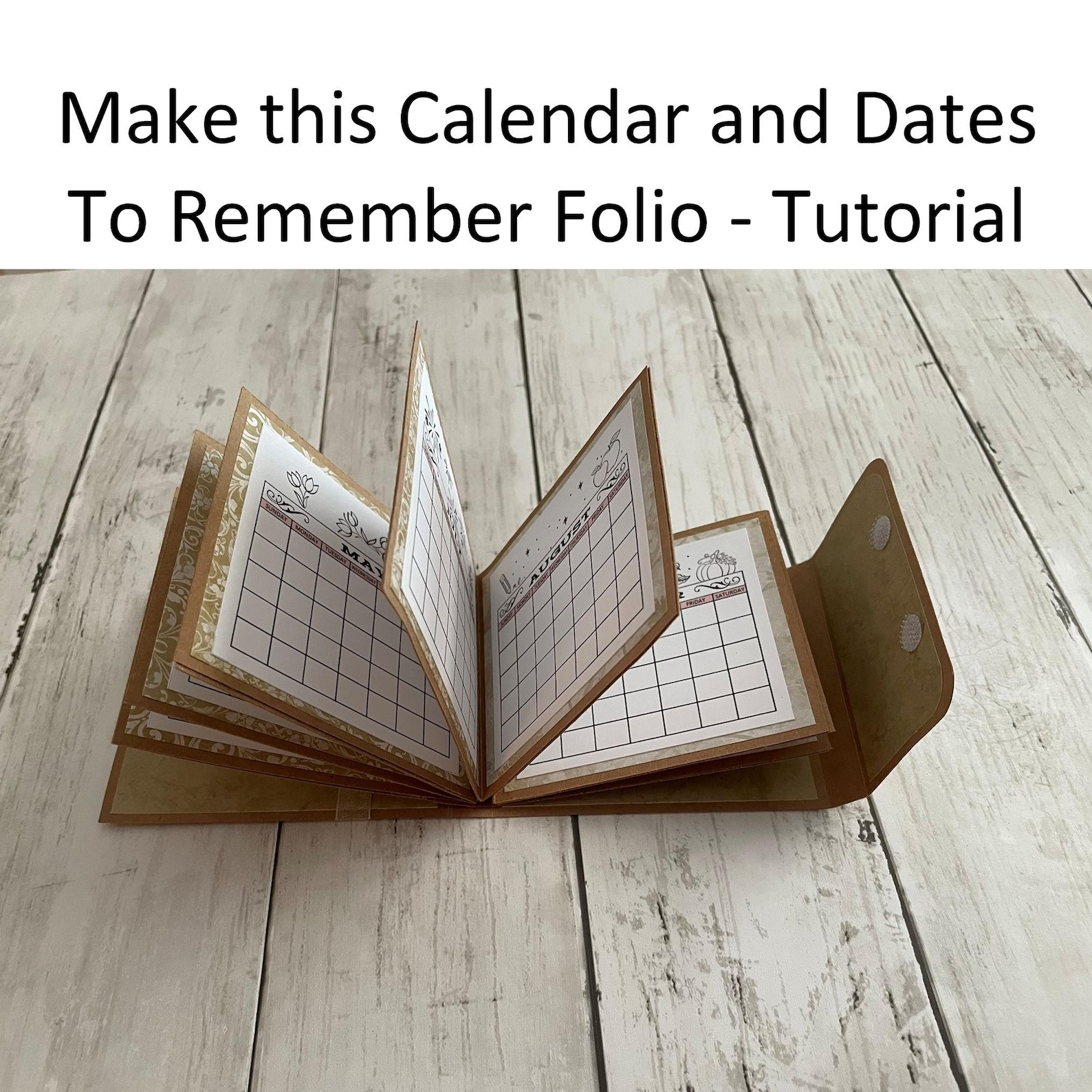 Tutorial Calendar and Dates to Remember Folio, Sticky Notepad ...