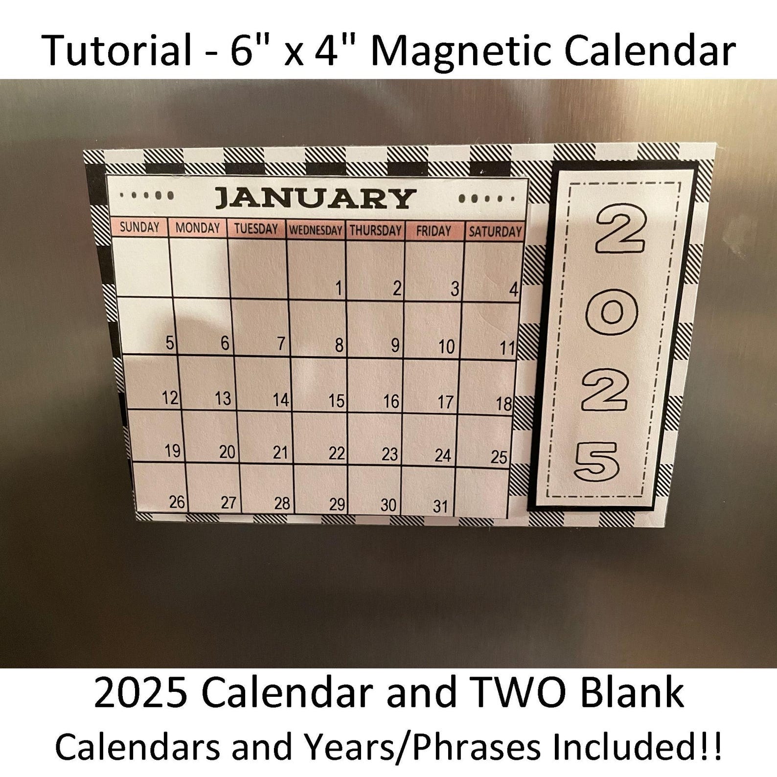 Magnetic Calendar Tutorial: Blank & 2025 Calendars (digital Download ...