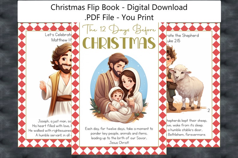 Christmas Flip Book | 12 Days Before Christmas | Digital Download You ...