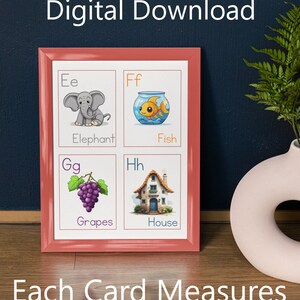Alphabet Flash Cards | Alphabet Matching Game | Digital Download | High ...