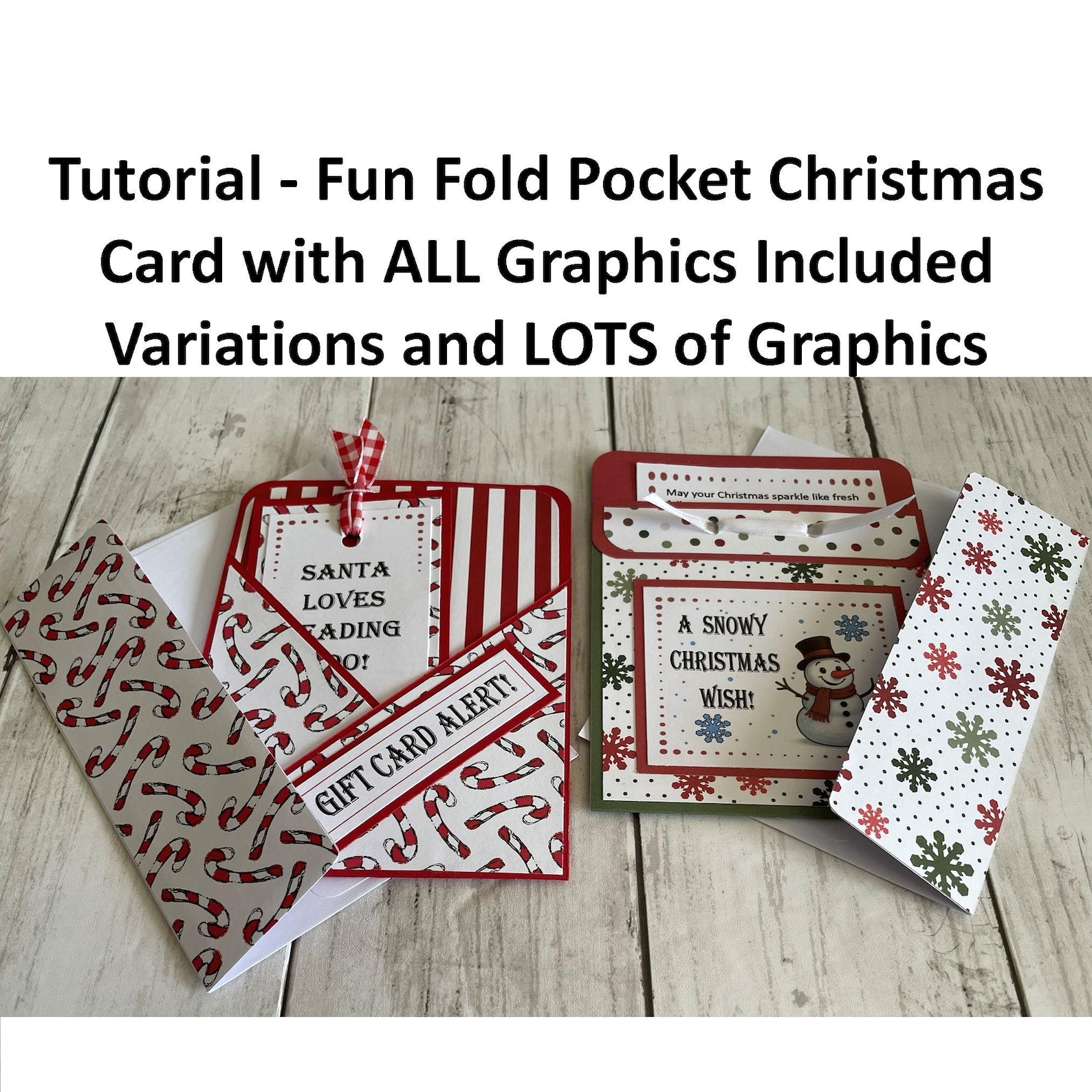 Fun Fold Christmas Pocket Card Tutorial: DIY Bookmarks & Toppers ...