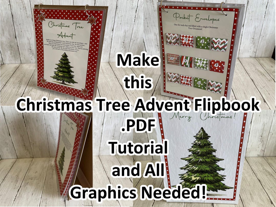 DIY Christmas Tree Advent, Advent Flipbook, Advent Flip Chart ...