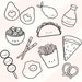 Kawaii Hand Drawn Procreate Food Doodle Stamps, Brushset Bundle, 50 ...