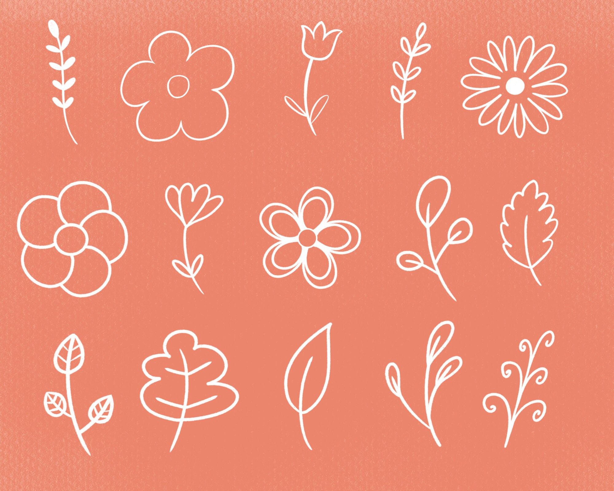 Cute Hand Drawn Procreate Doodle Stamps, Procreate Brushset Bundle, 100 ...