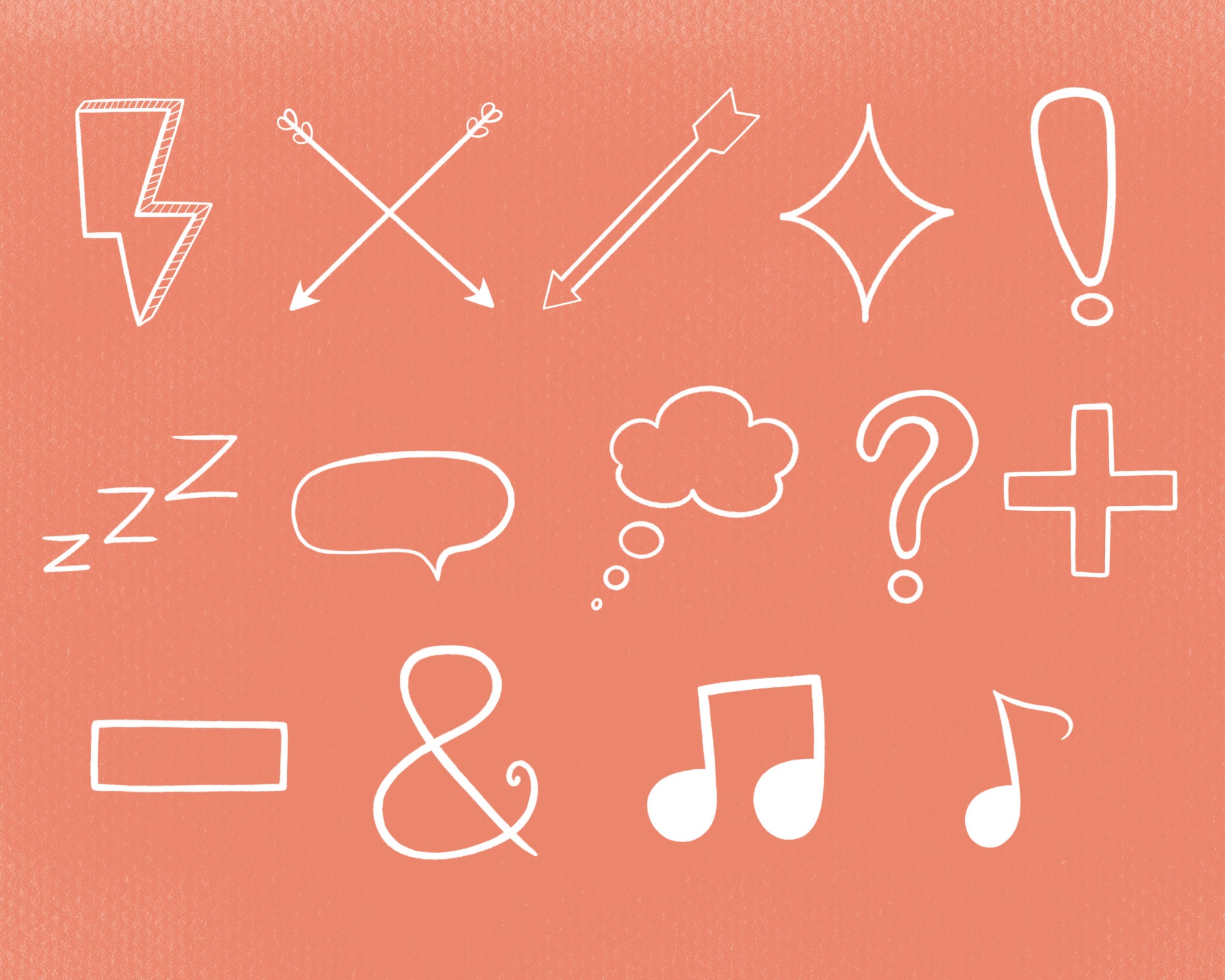 Cute Hand Drawn Procreate Doodle Stamps, Procreate Brushset Bundle, 100 ...