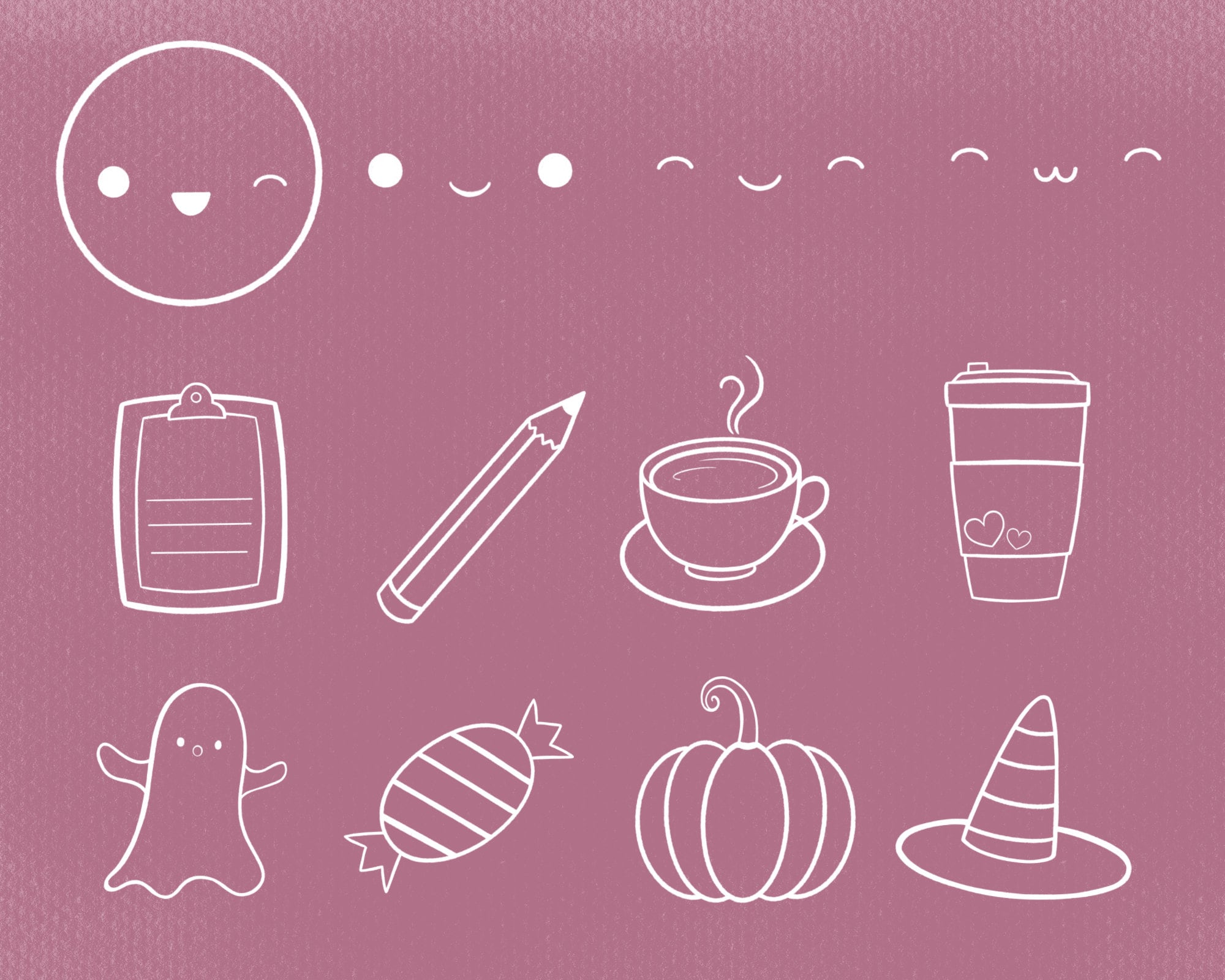 Cute Hand Drawn Procreate Doodle Stamps, Procreate Brushset Bundle, 100 ...