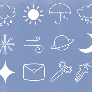 Cute Hand Drawn Procreate Doodle Stamps Procreate Brushset - Etsy