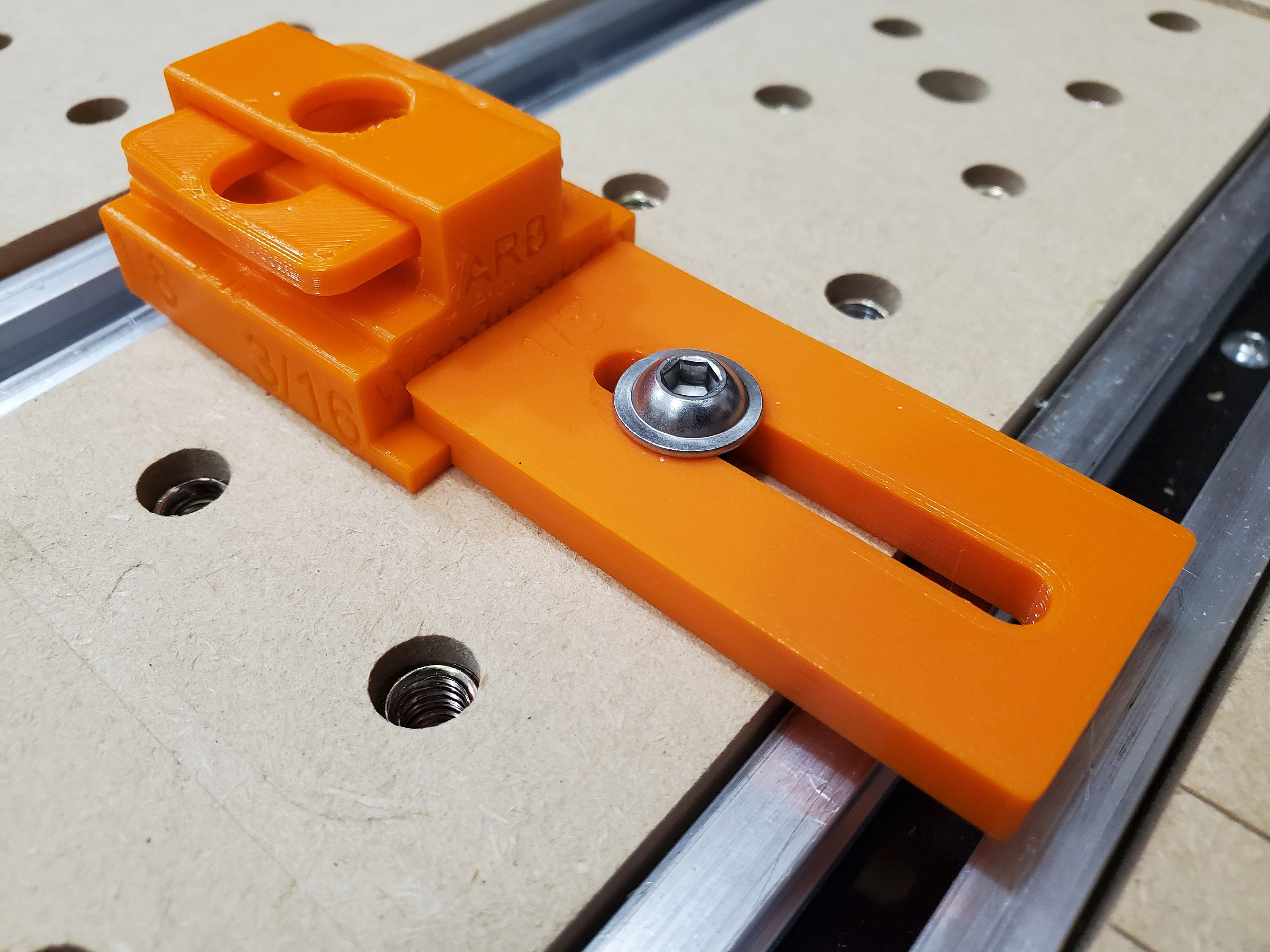 Laser Stock Elevated Hold Down for CNC Wasteboard | Metric or Standard ...