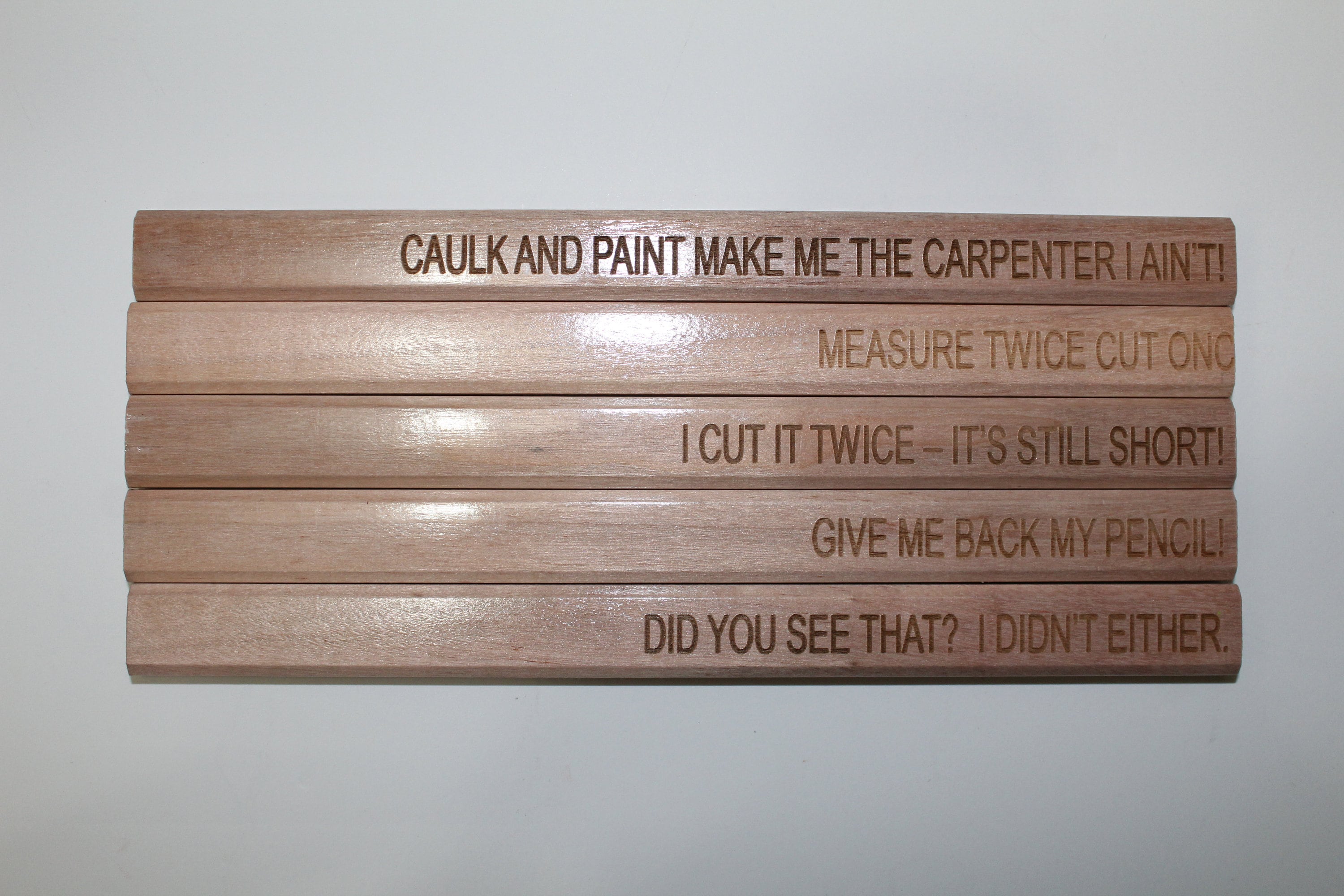 Carpenter Pencils With Fun Engravings - Etsy