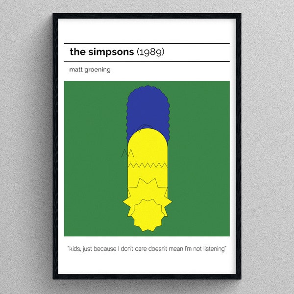 Simpsons Poster - Etsy UK