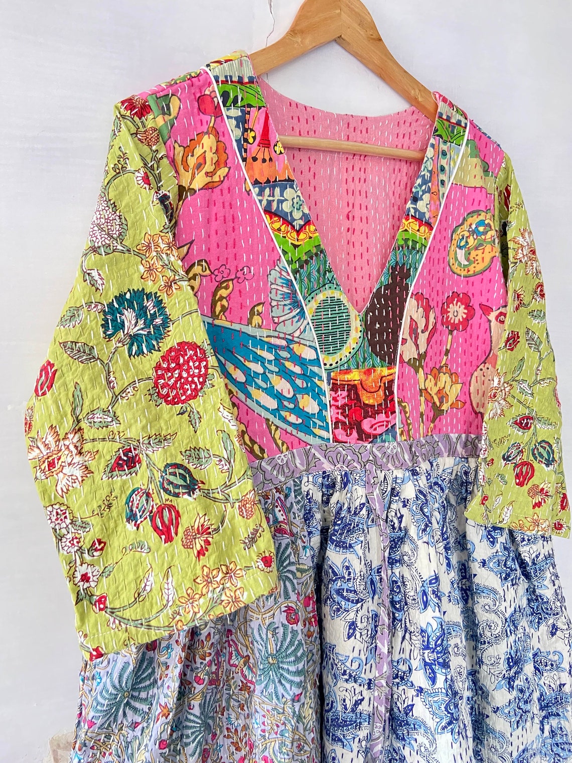 Winter Wear Kantha Dress, Kantha Cotton Dress, Clothing Shop, Woman ...