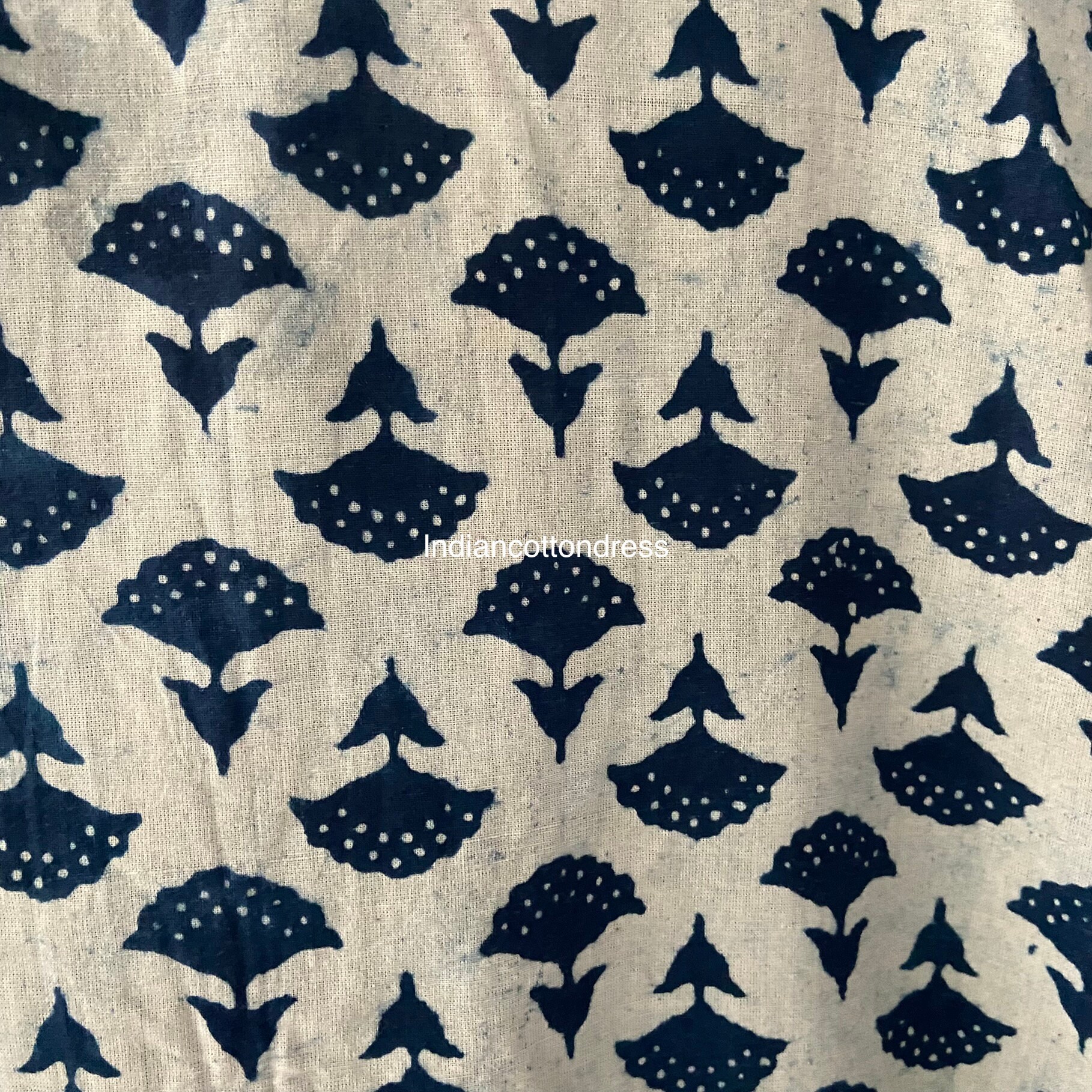 Women's Dress Indigo Block Print Cotton Dress,handmade Dress ,sketer ...