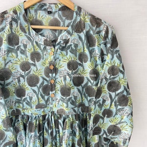 Beautiful Hand Print Dress,handblock Cotton Dress,indian Print Dress ...