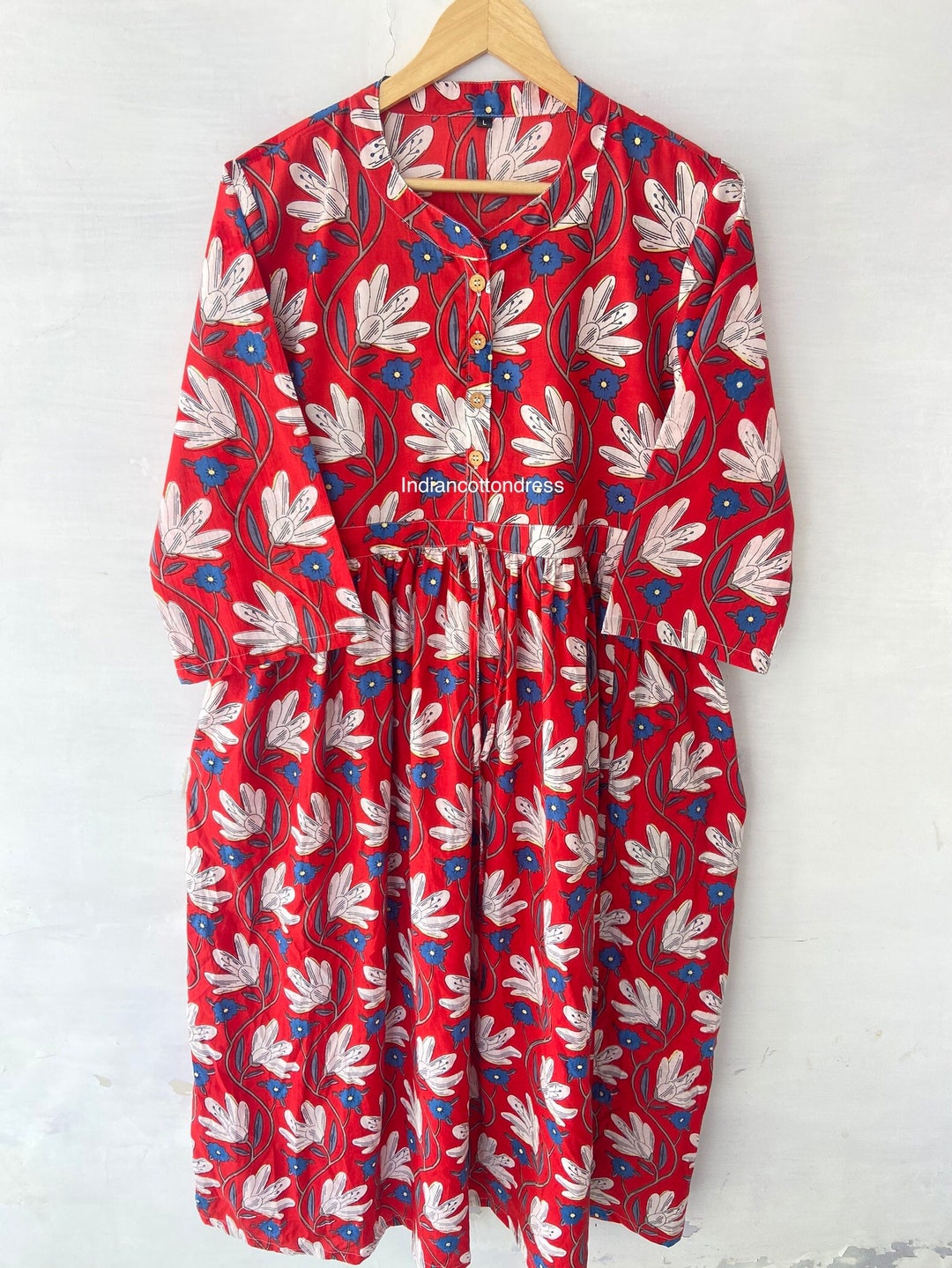 Indian Dress, Handblock Dress, Hand Print Dress, Indian Print Dress ...