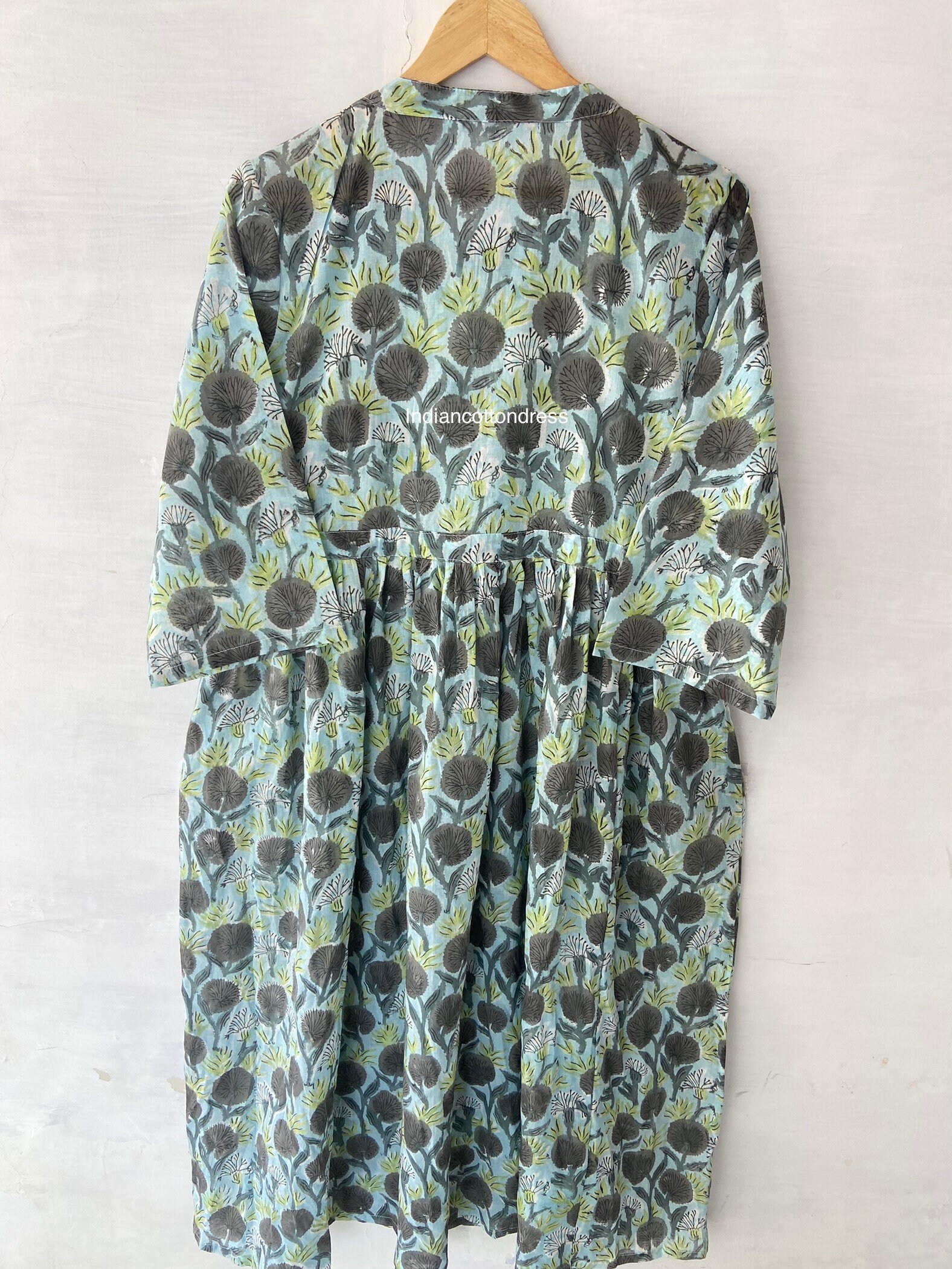 Beautiful Hand Print Dress,handblock Cotton Dress,indian Print Dress ...