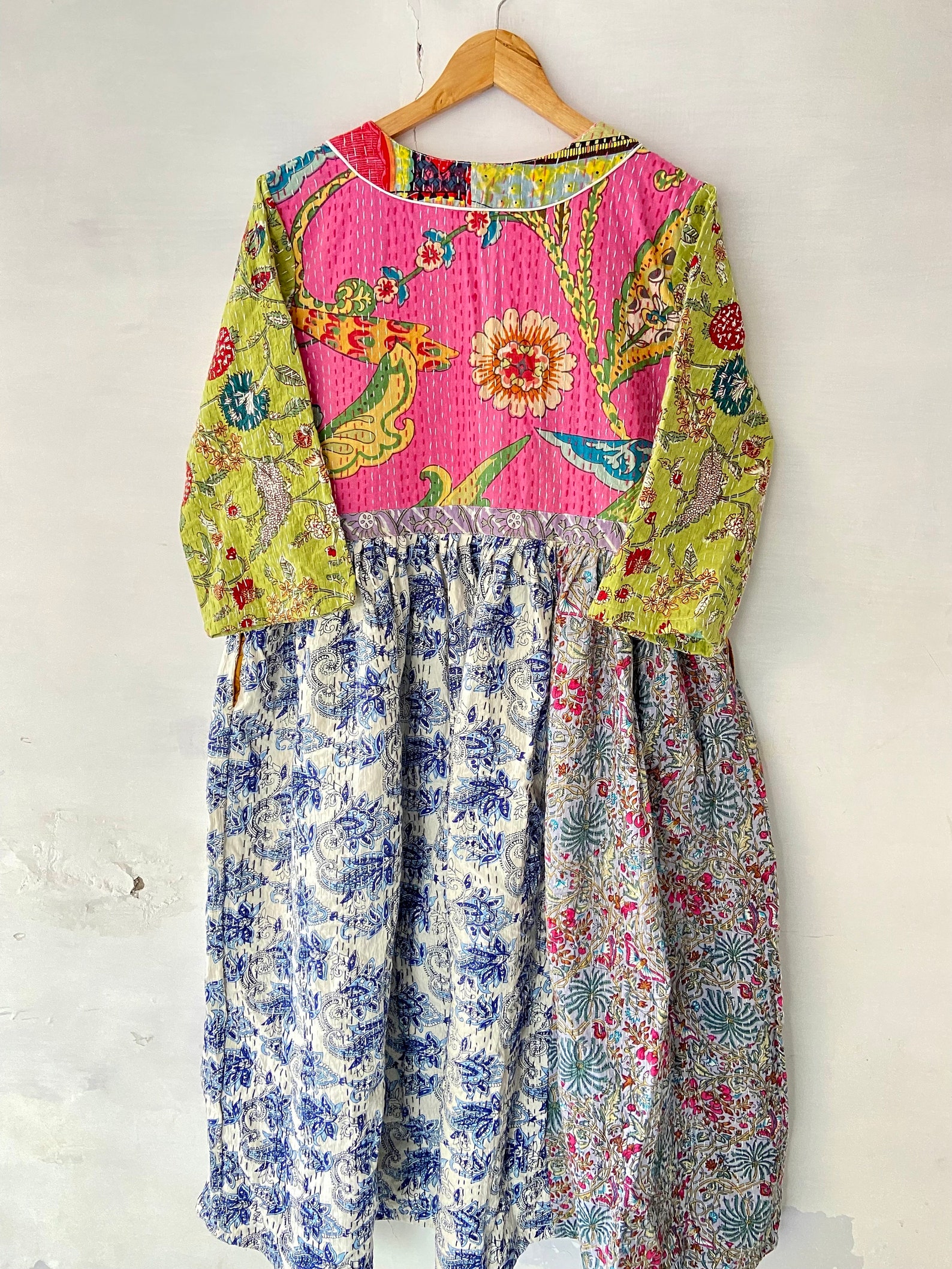 Winter Wear Kantha Dress, Kantha Cotton Dress, Clothing Shop, Woman ...