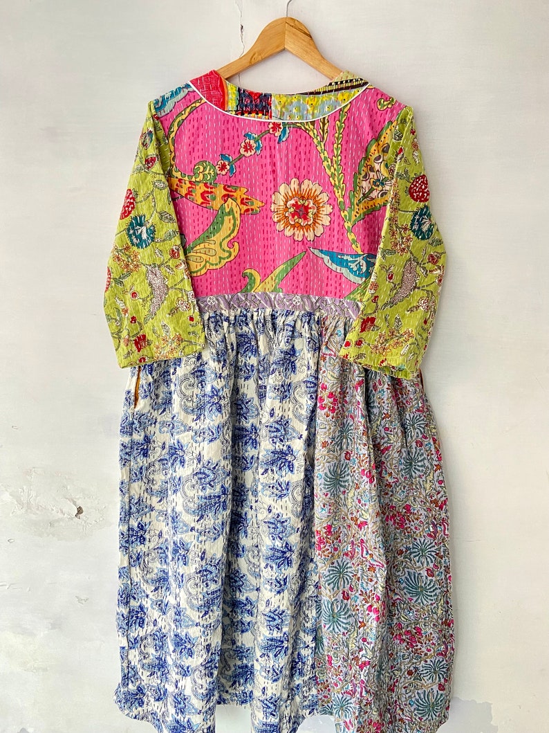 Winter Wear Kantha Dress, Kantha Cotton Dress, Clothing Shop, Woman ...