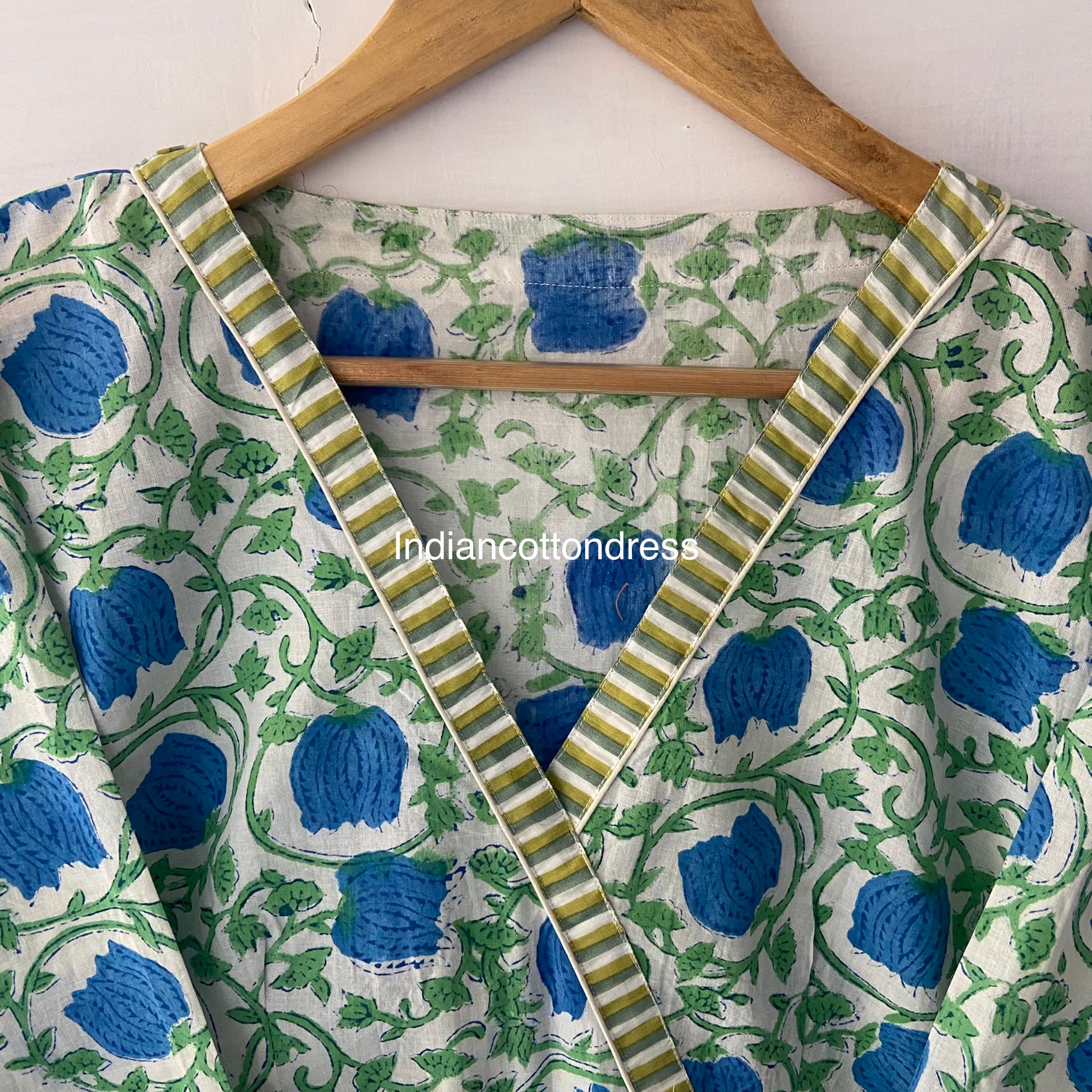 Beautiful Summer Dress,cotton Dress,hand Print Dress,handblock Dress ...
