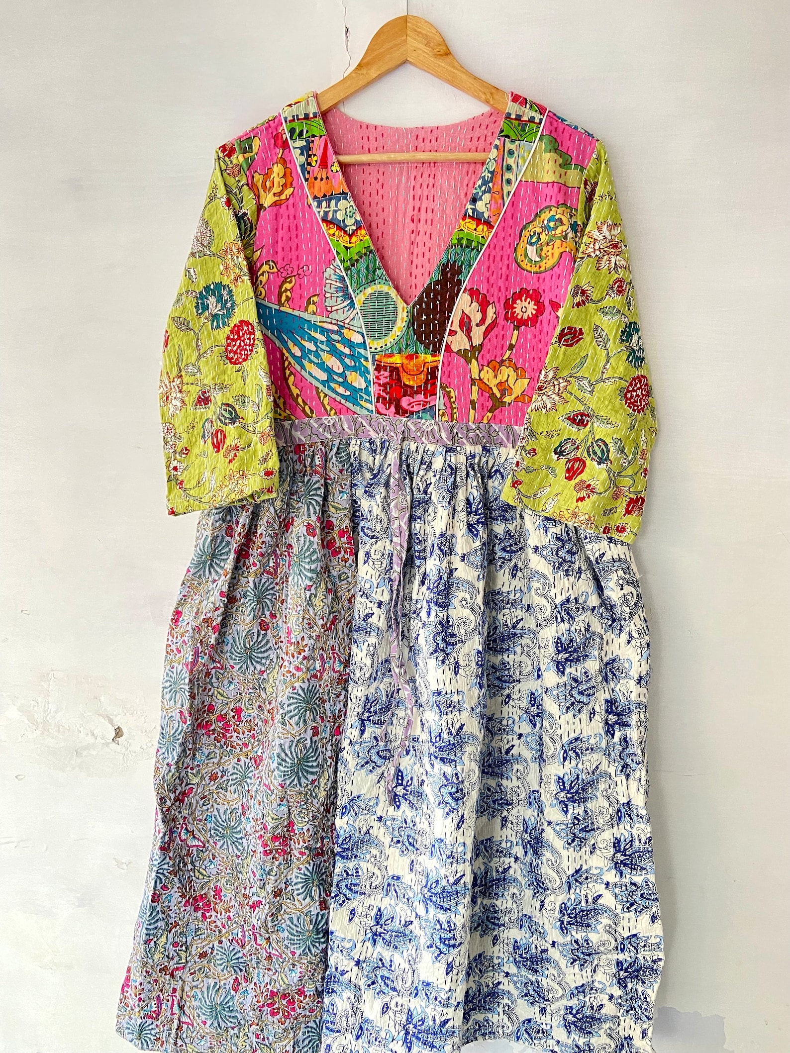 Winter Wear Kantha Dress, Kantha Cotton Dress, Clothing Shop, Woman ...