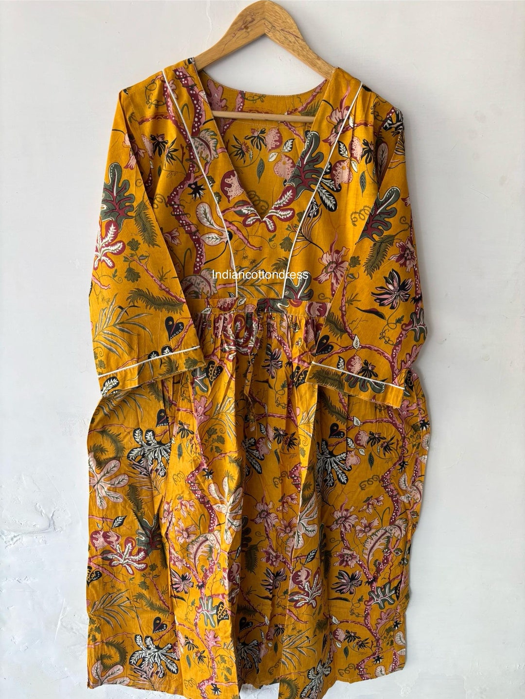 Beautiful Hand Print Dress,handblock Cotton Dress,indian Print Dress ...