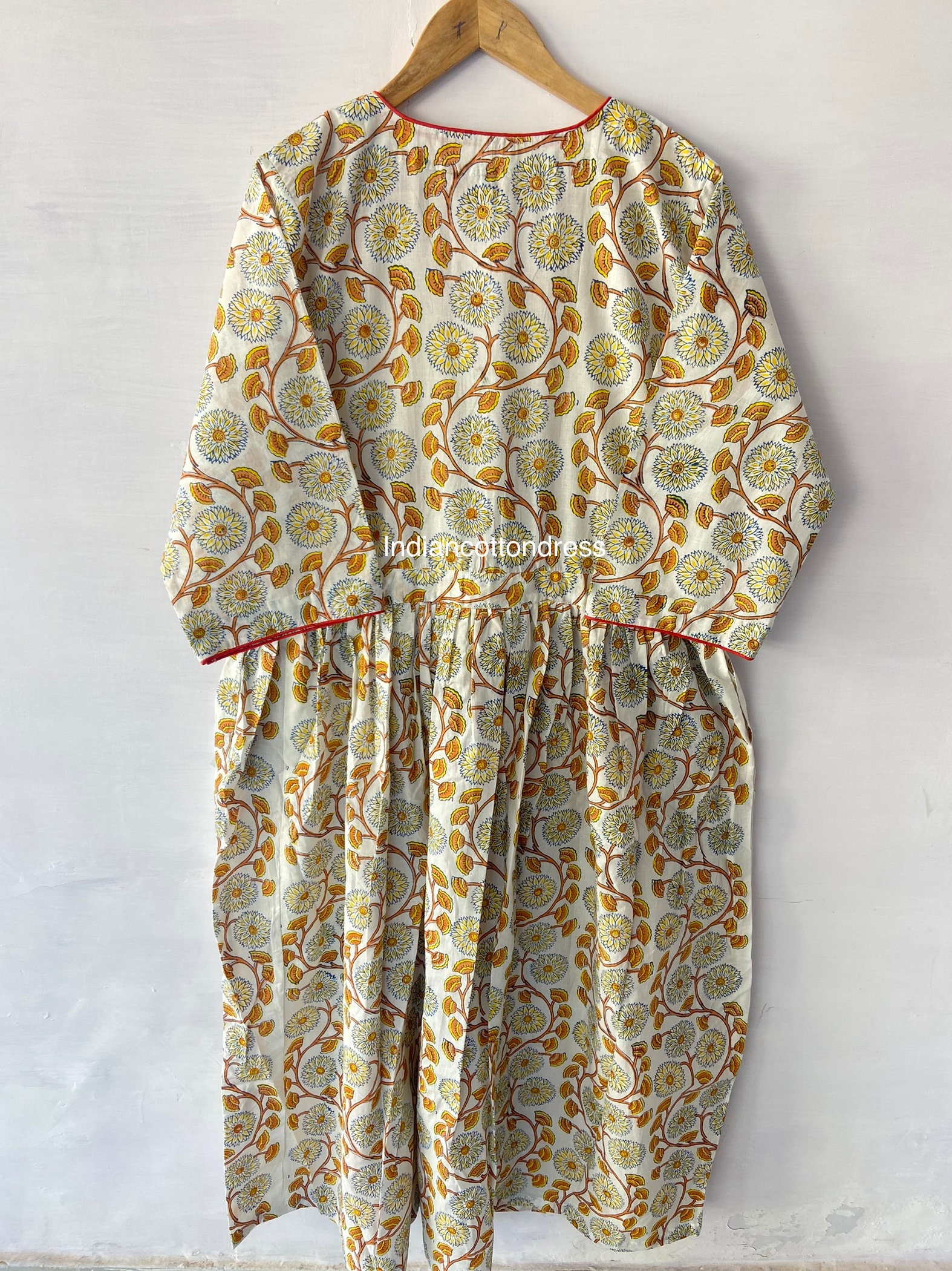 Golden Kitty Flower Printed Dress Skater Dresses, Blousen Dresses. Long ...