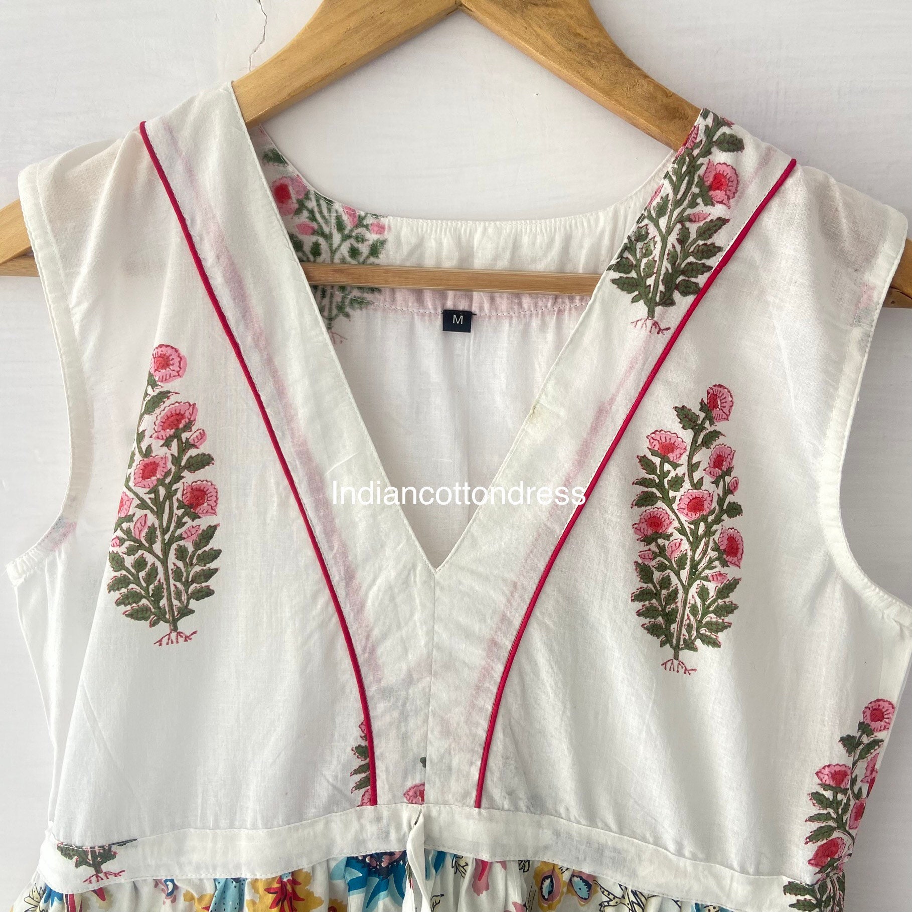 Patchwork Dress Women Dress Hand Print Dresscotton - Etsy