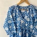 Block Printed Dress,handblock Dresses,skaters Dress,blue Color Dress ...