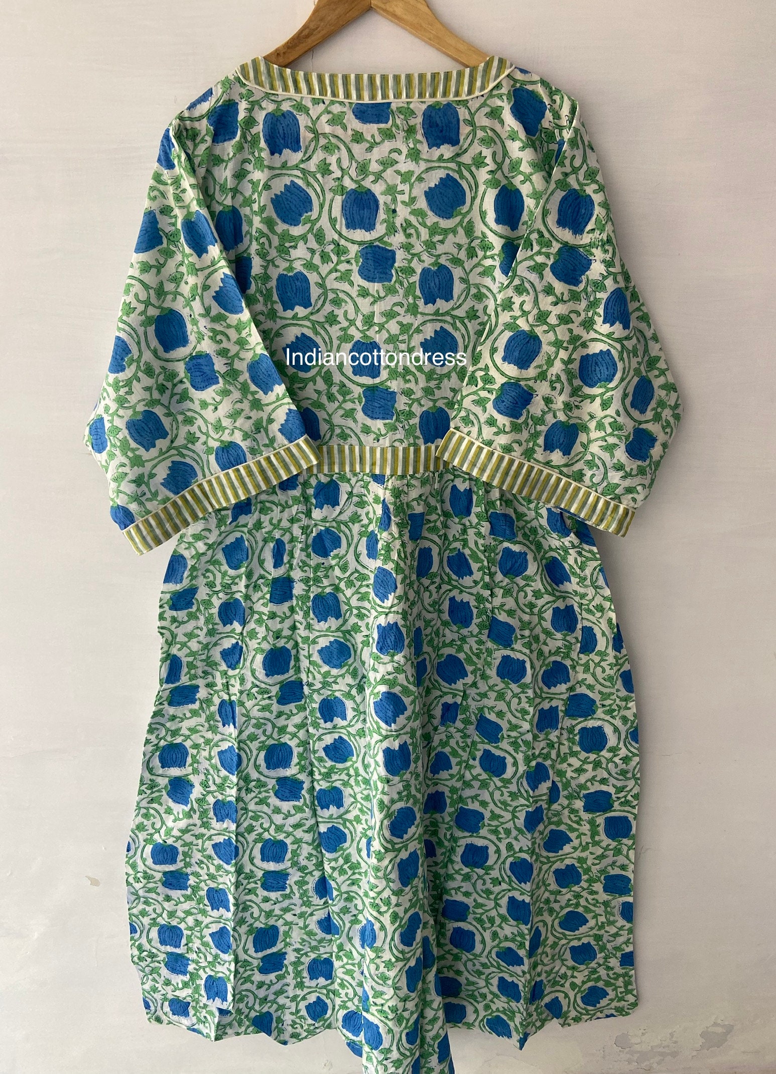 Beautiful Summer Dress,cotton Dress,hand Print Dress,handblock Dress ...