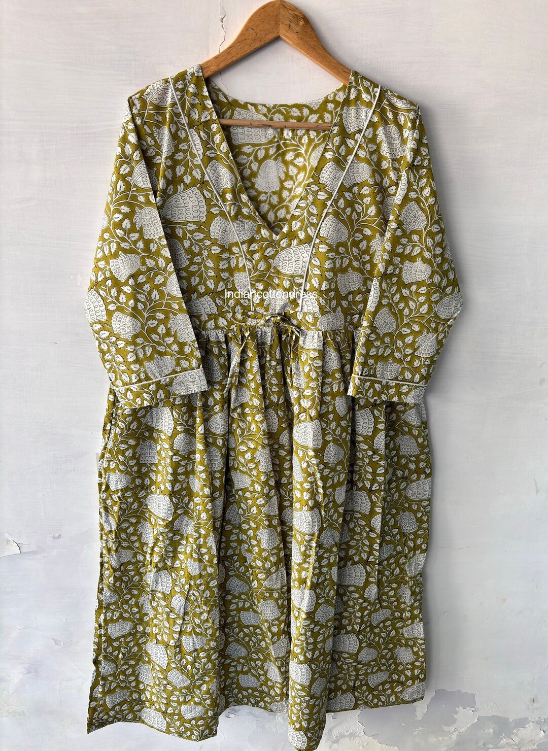 Beautiful Summer Dress,cotton Dress,hand Print Dress,handblock Dress ...