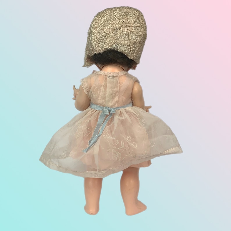 Pedigree 1950s Vintage Flirty Eye Doll Beige Pink Original Outfit And