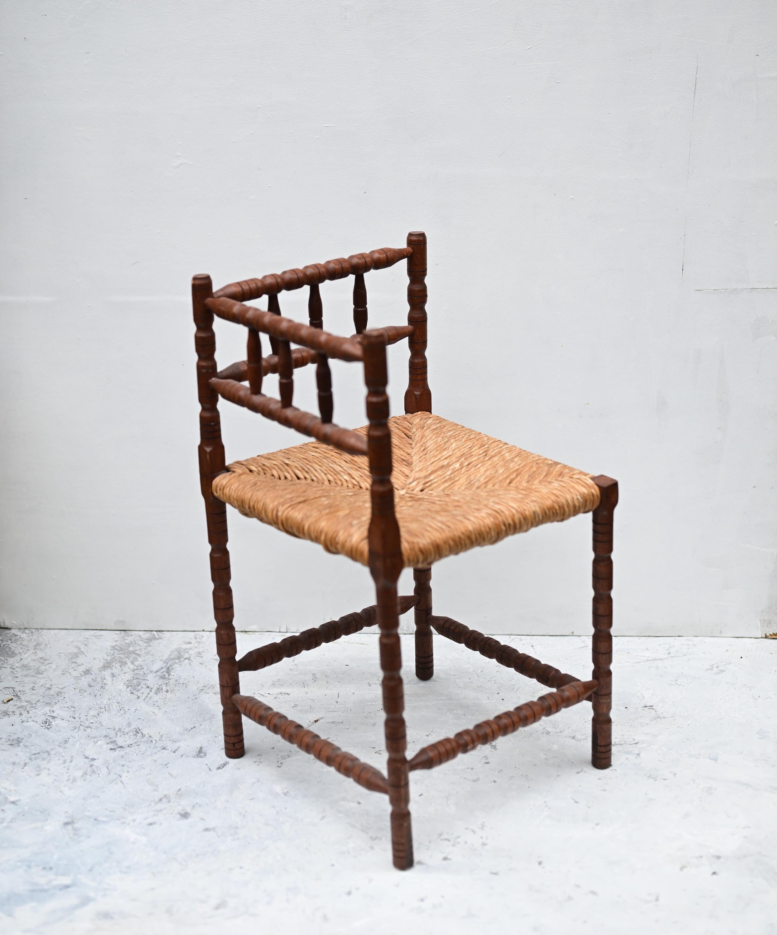 Antique English Bobbin Corner Chair, Children's Chair, Bobbin Chair ...